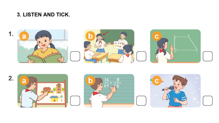 Listen and Tick. | PDF