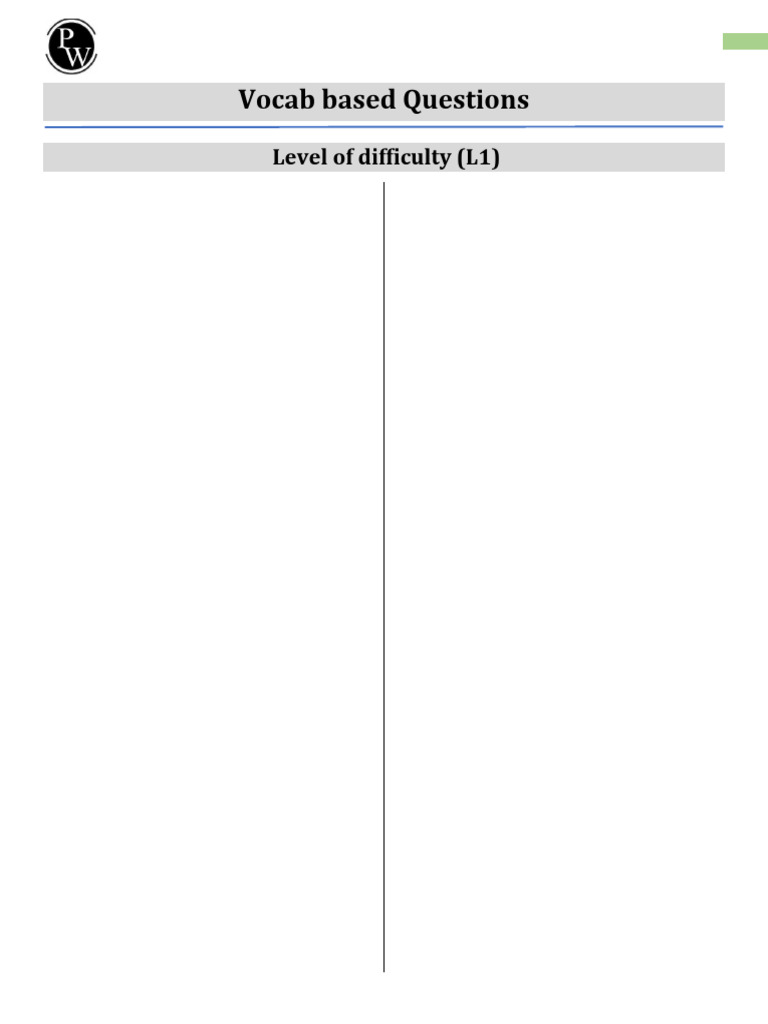 ? Vocab Based Question Chapter Wise PDF DppNotes @Solomonbhai | PDF