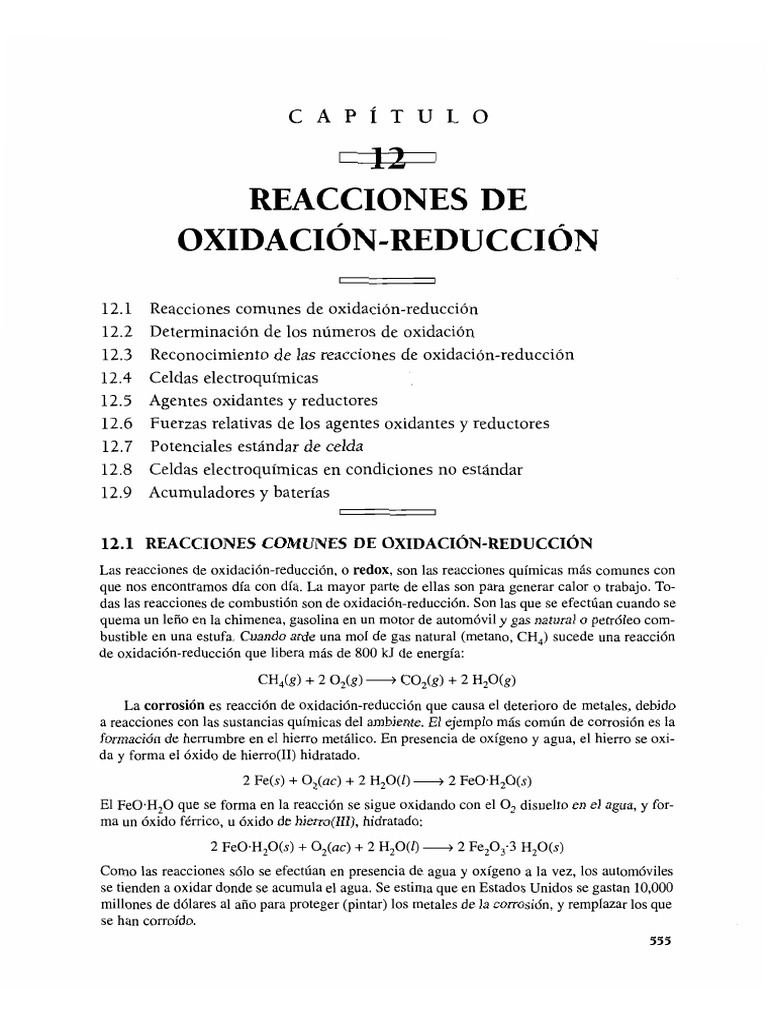 Reacciones de Óxido Reducción | PDF