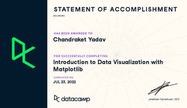 Matplotlib Certificate | PDF
