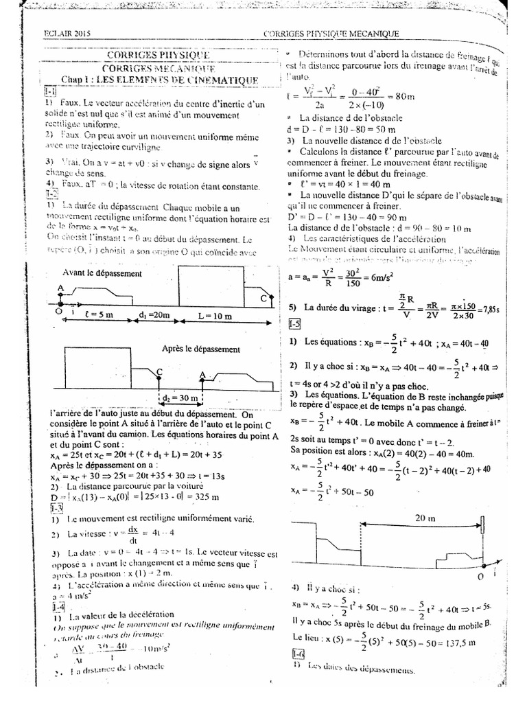 corro physique Tle Eclaire | PDF