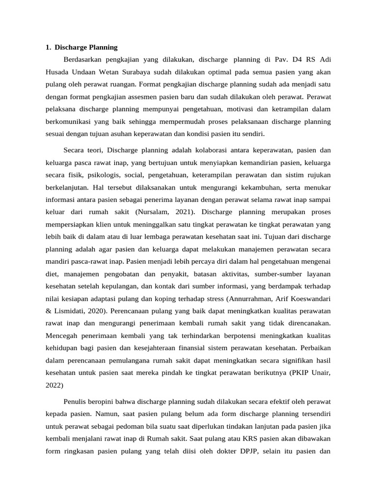 Discharge Planning | PDF