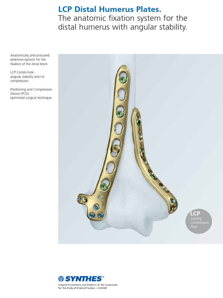 LCP Distal Humerus Plates Flyer | PDF | Osteoporosis | Musculoskeletal ...