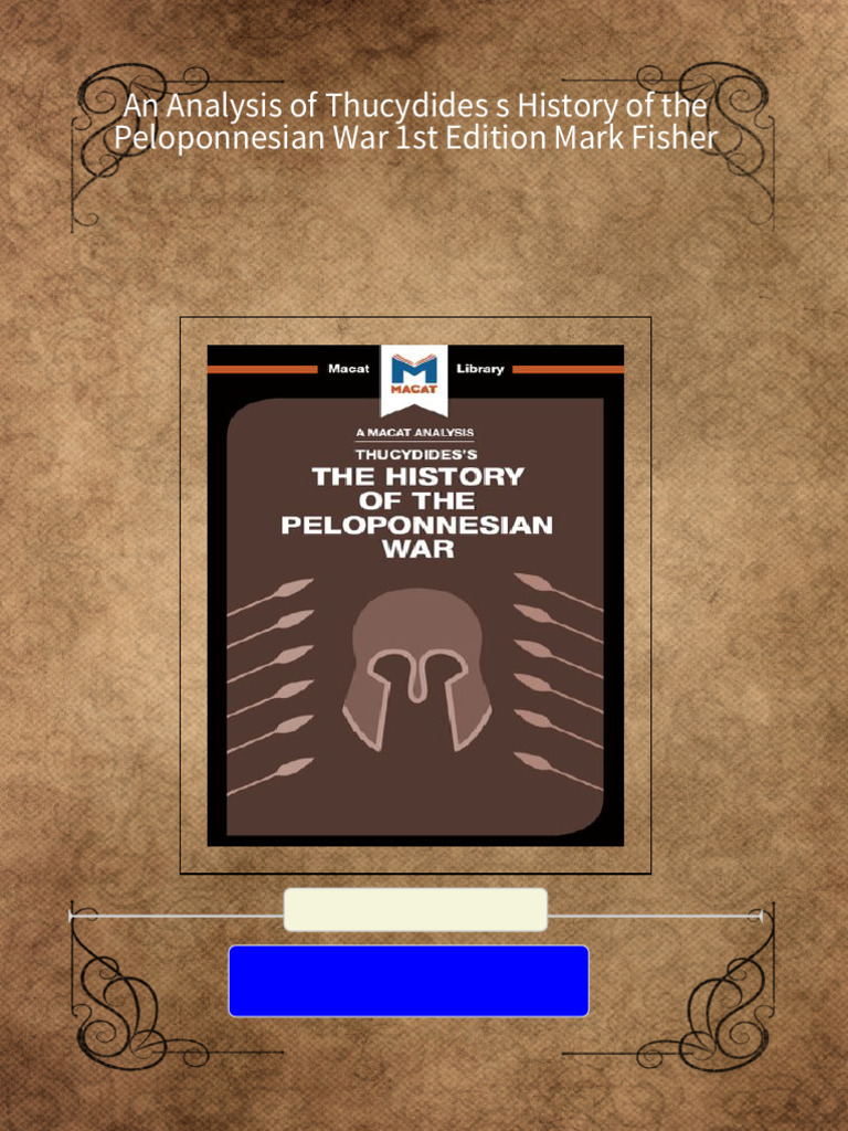 Full Download An Analysis of Thucydides S History of The Peloponnesian War 1st Edition Mark ...