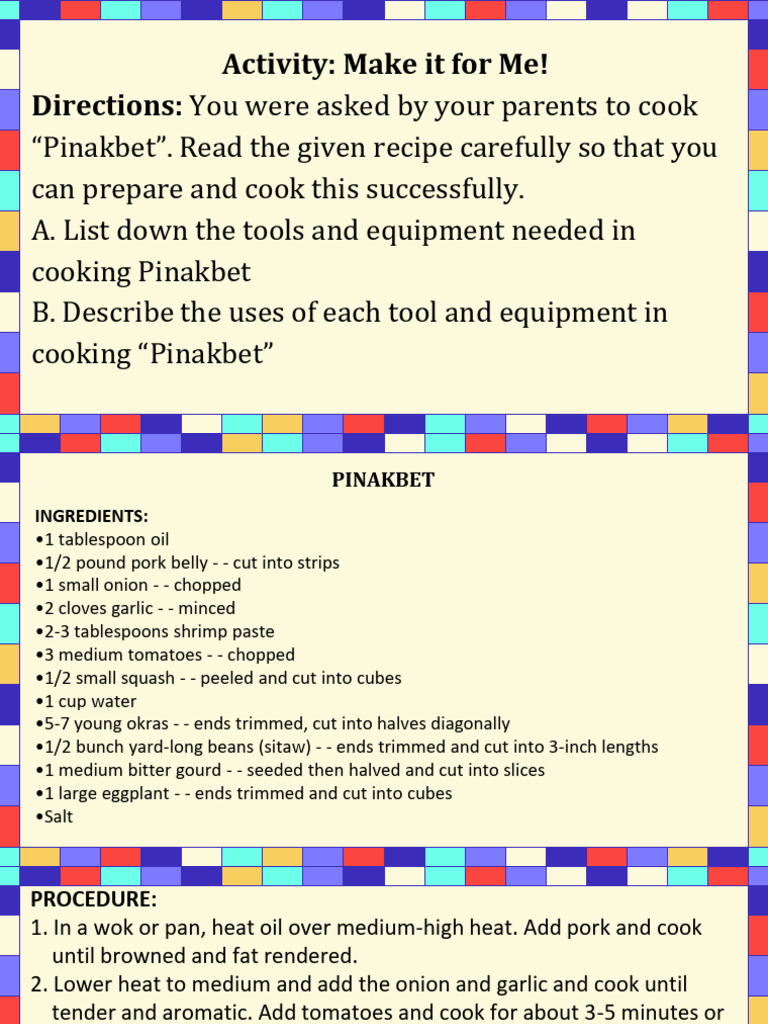 Tle 7 Activities | PDF