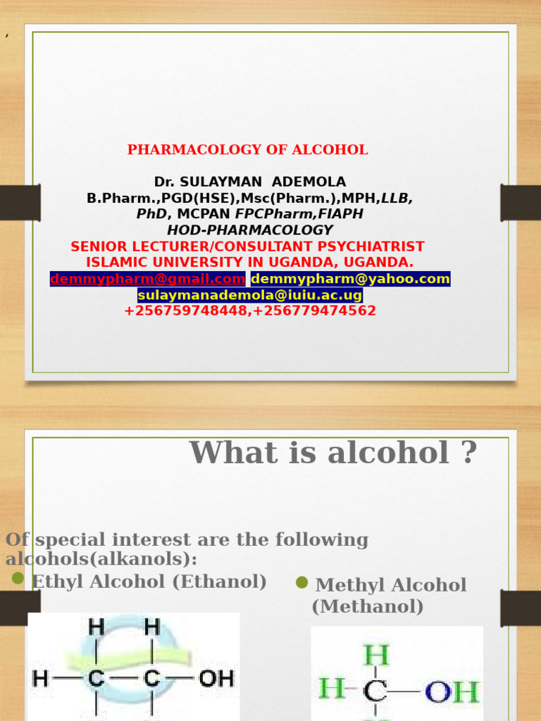 Pharmacology of Alcohol Explained | PDF | Alcoholic Beverages ...