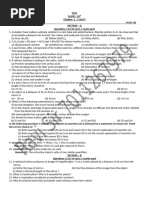 PWNSAT Class 10th Set 09 Questions | PDF | Optics | Refractive Index