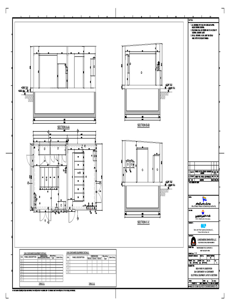 DWG - 088 Rev.1 Bida Faris PU SS 33-11kV Container | PDF