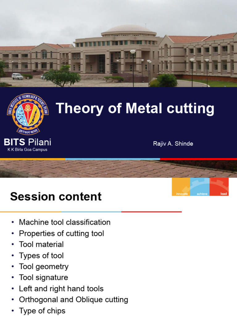 4 Lect Theory of Metal Cutting | PDF | Machine Tool | Building Materials