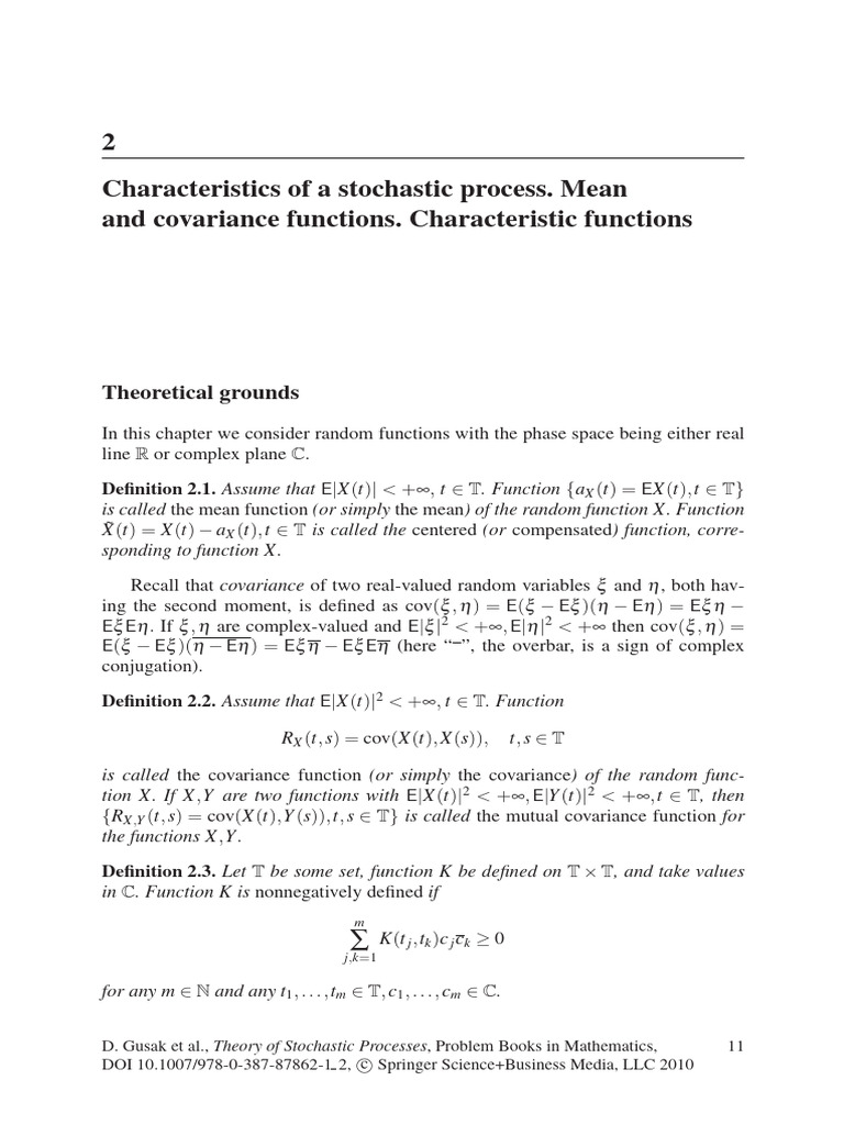 Characteristics of A Stochastic Process | PDF | Normal Distribution ...