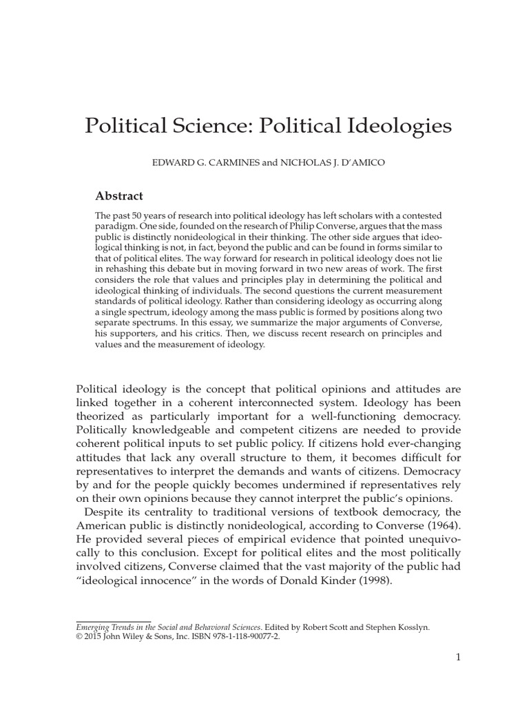 Political Science: Political Ideologies: Emerging Trends in The Social ...