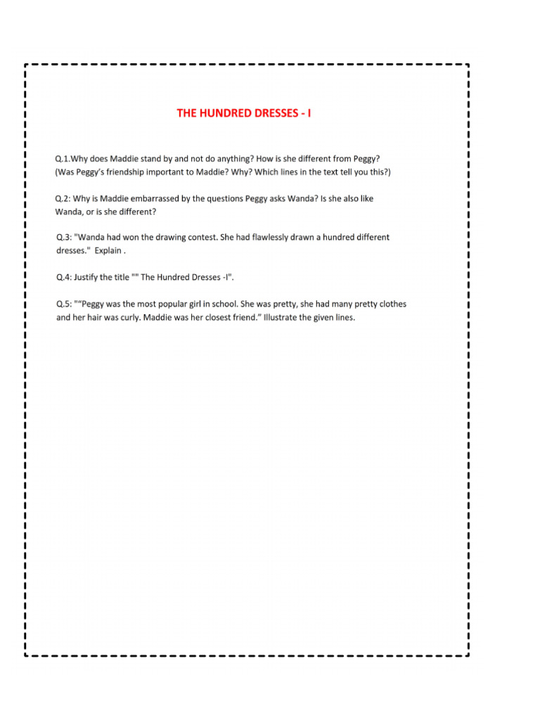 100 Dresses I | PDF
