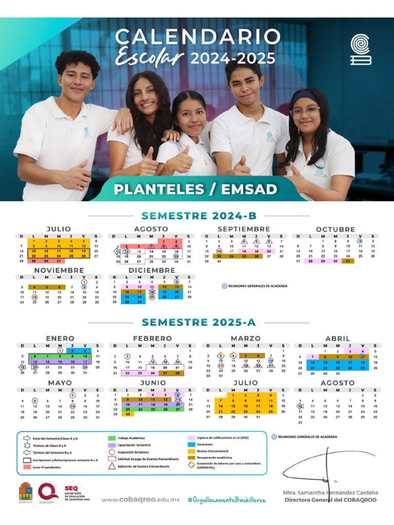 Calendario Escolar 2024-2025 Con Academias | PDF