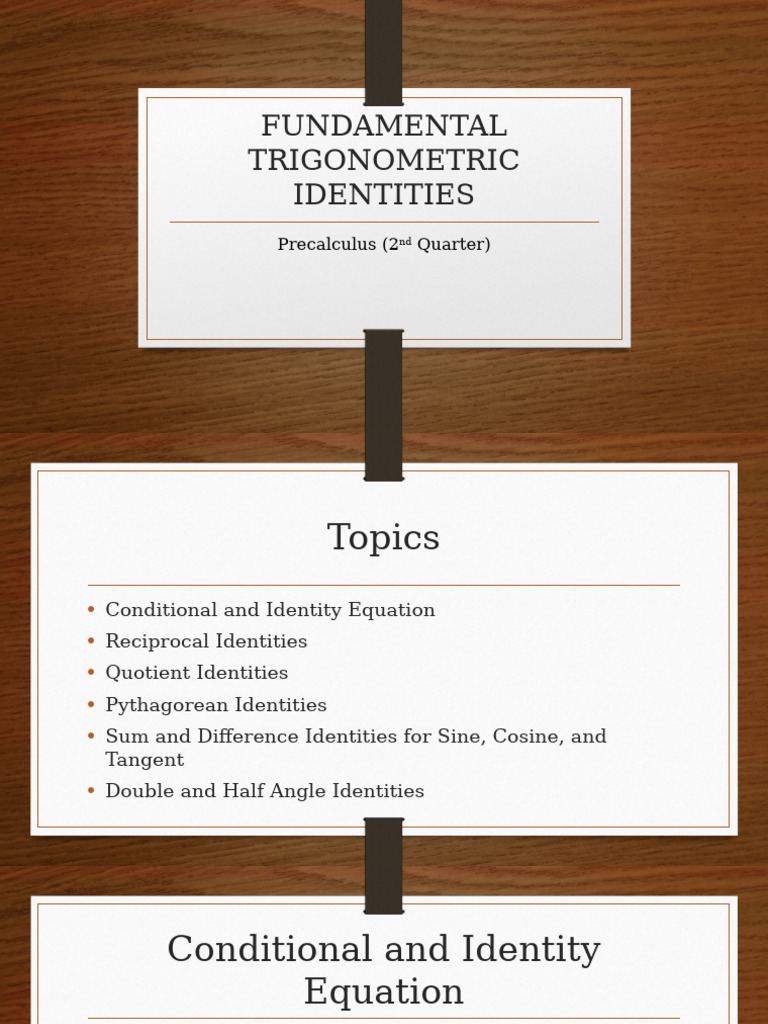 Fundamental Trigonometric Identities | PDF