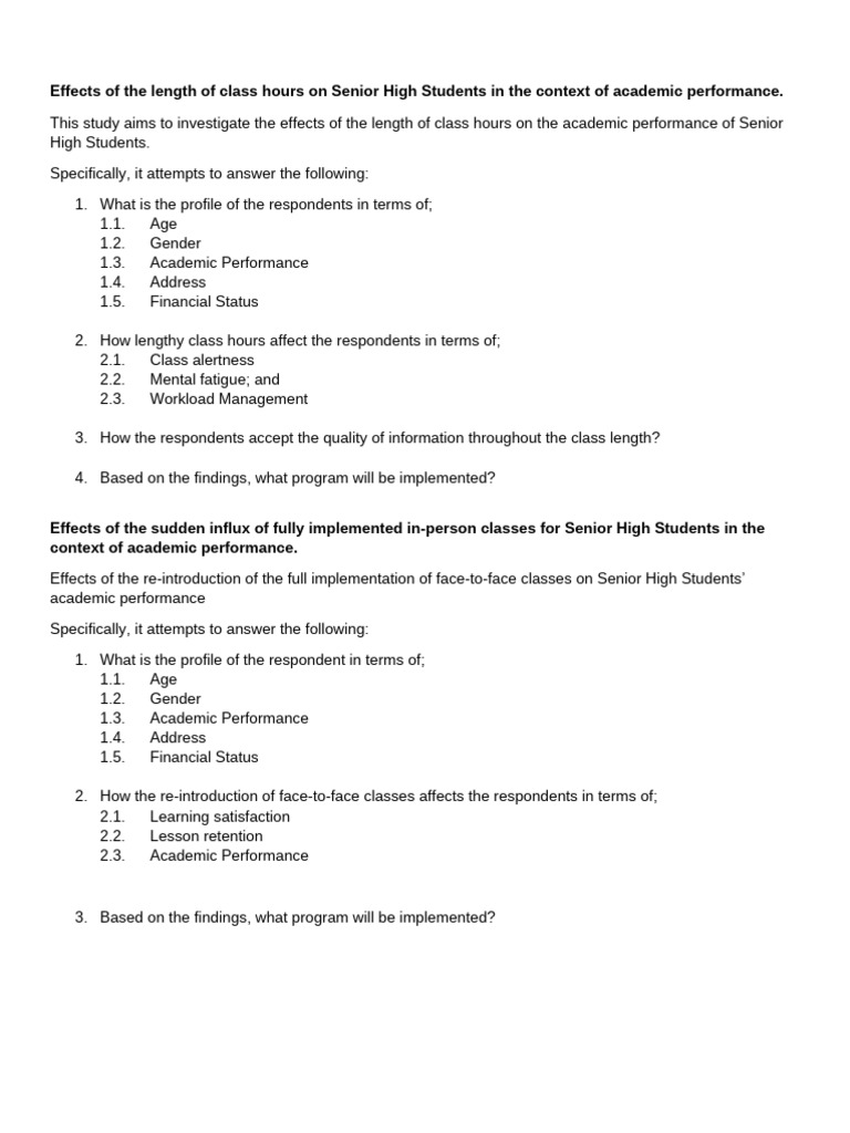 Proposed Research Titles | PDF