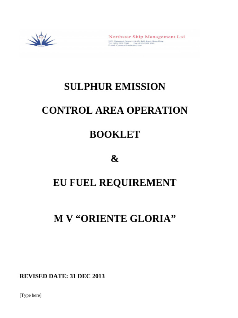 Eca Manual & Procedure, Korea | PDF | Fuel Oil