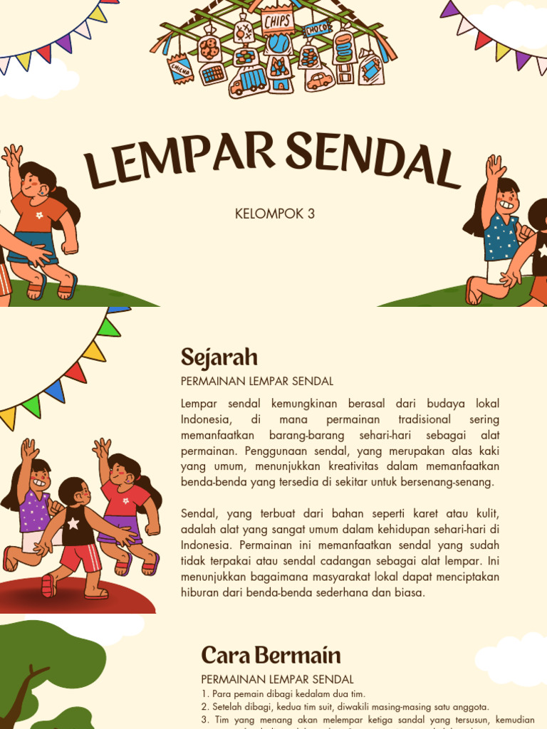 Sejarah dan Cara Bermain Lempar Sandal | PDF
