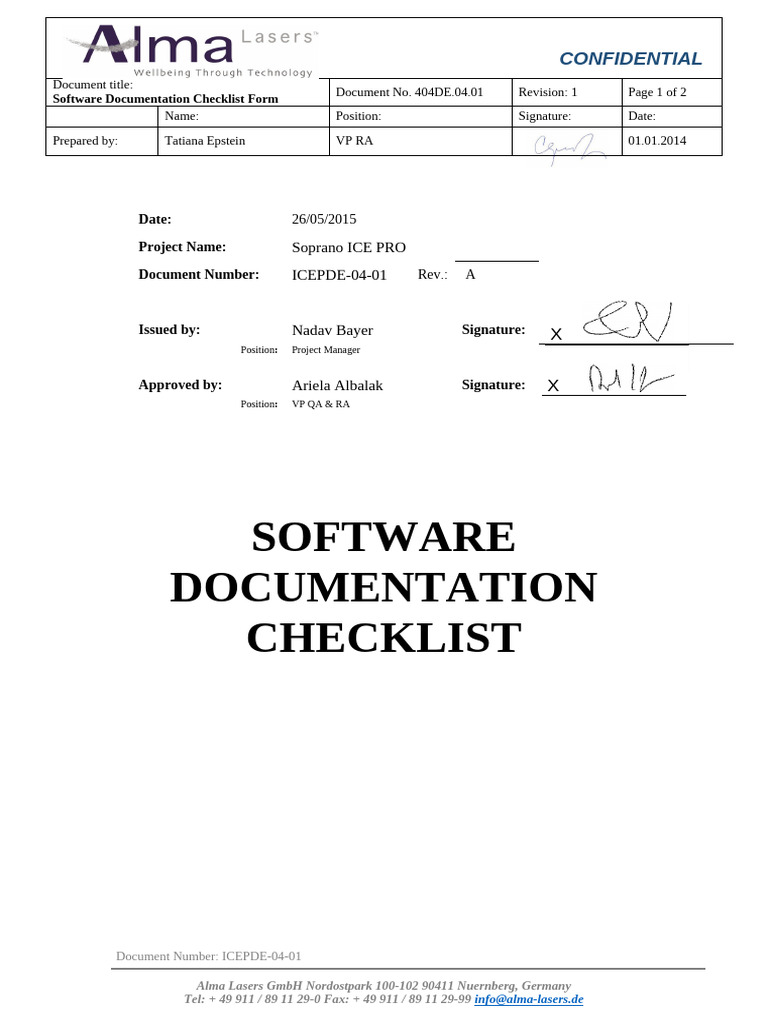 DMSEDIT_15431_ICEPDE-04-01 - Software Documentation Checklist rev. A ...