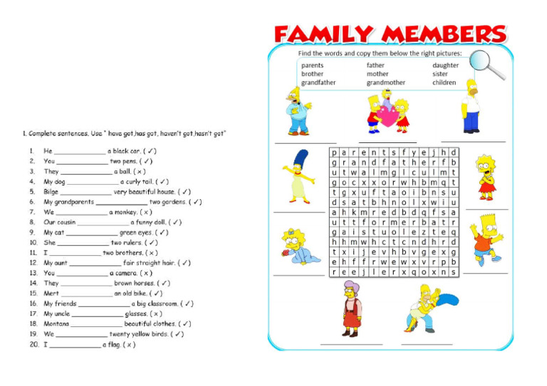 Has Got Have Got Family Members | PDF