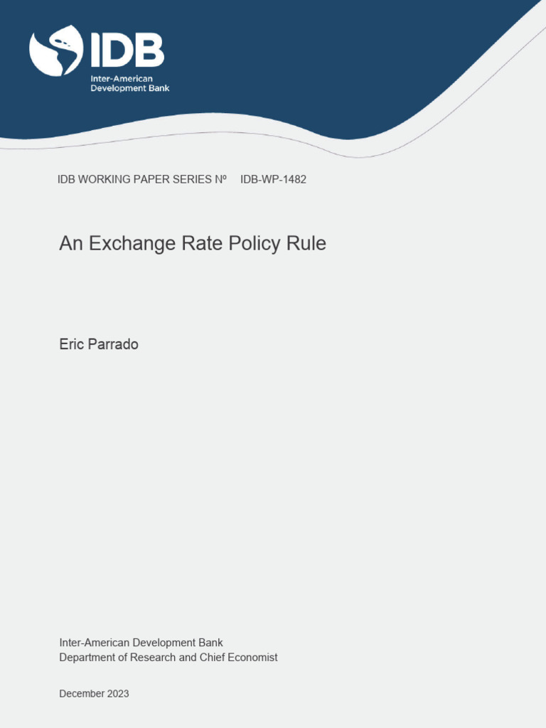 An Exchange Rate Policy Rule | PDF | Monetary Policy | Inflation