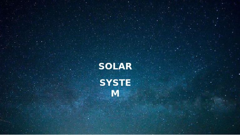 Solar Syste M | PDF