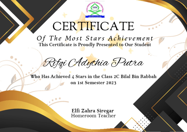 Black Gold Modern Elegant Certificate of Competition Certificate ...
