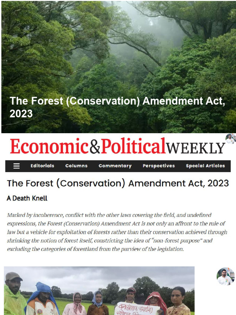 Forest Conservation Amendment 2023 | PDF | Natural Environment | Justice