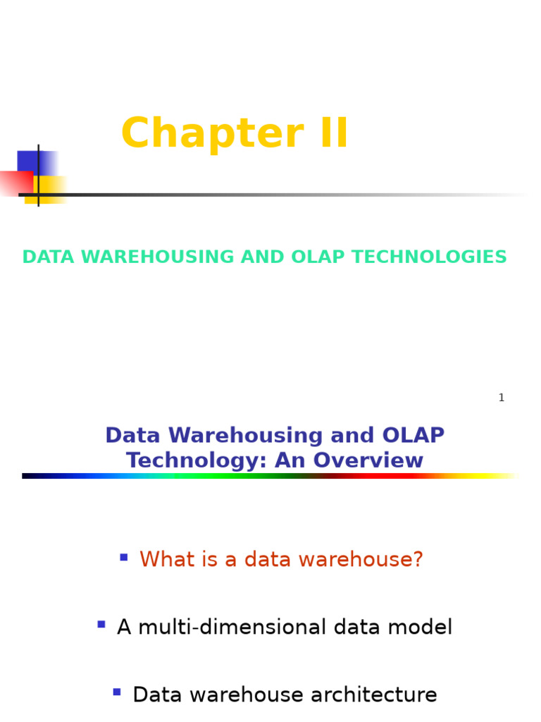 DataMining- Chapter2 - Data WareHouse | PDF | Data Warehouse | Databases
