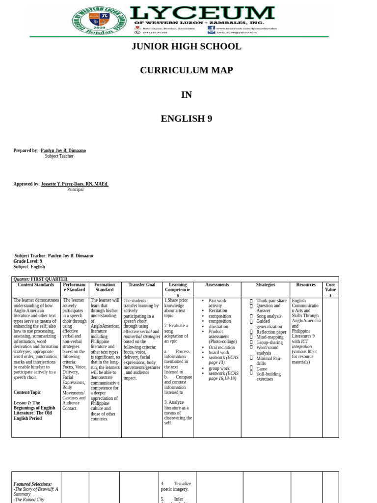 CMAP English 9 PDF Free | PDF | Poetry | Learning