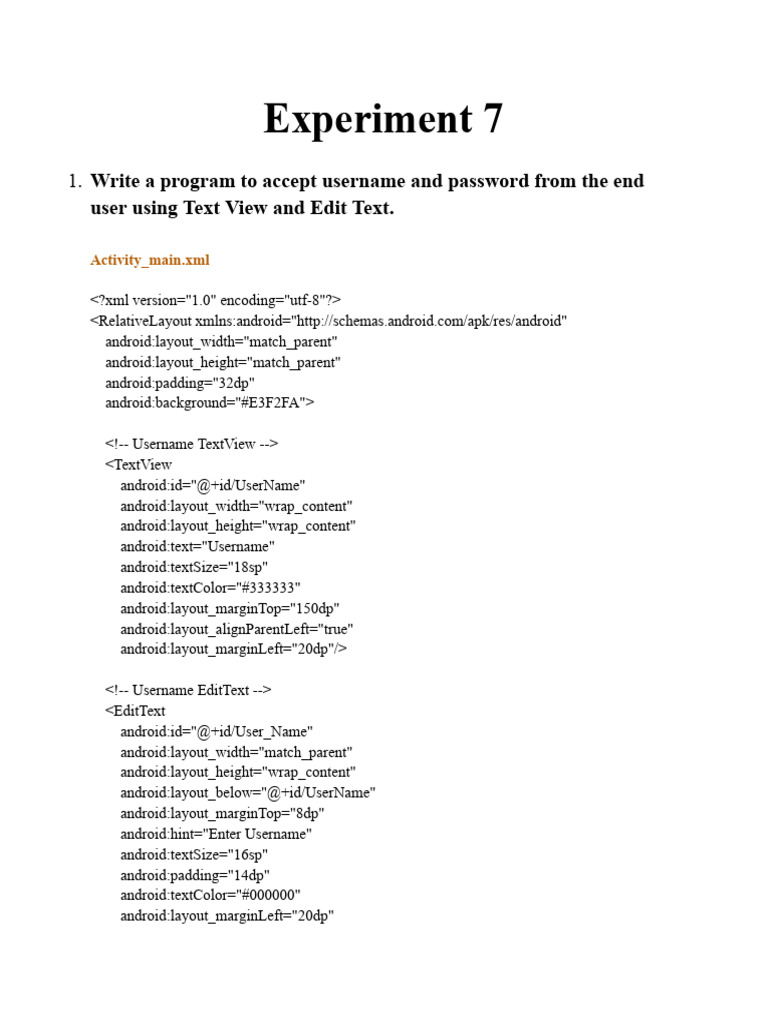 exp7 | PDF | Android (Operating System) | Software