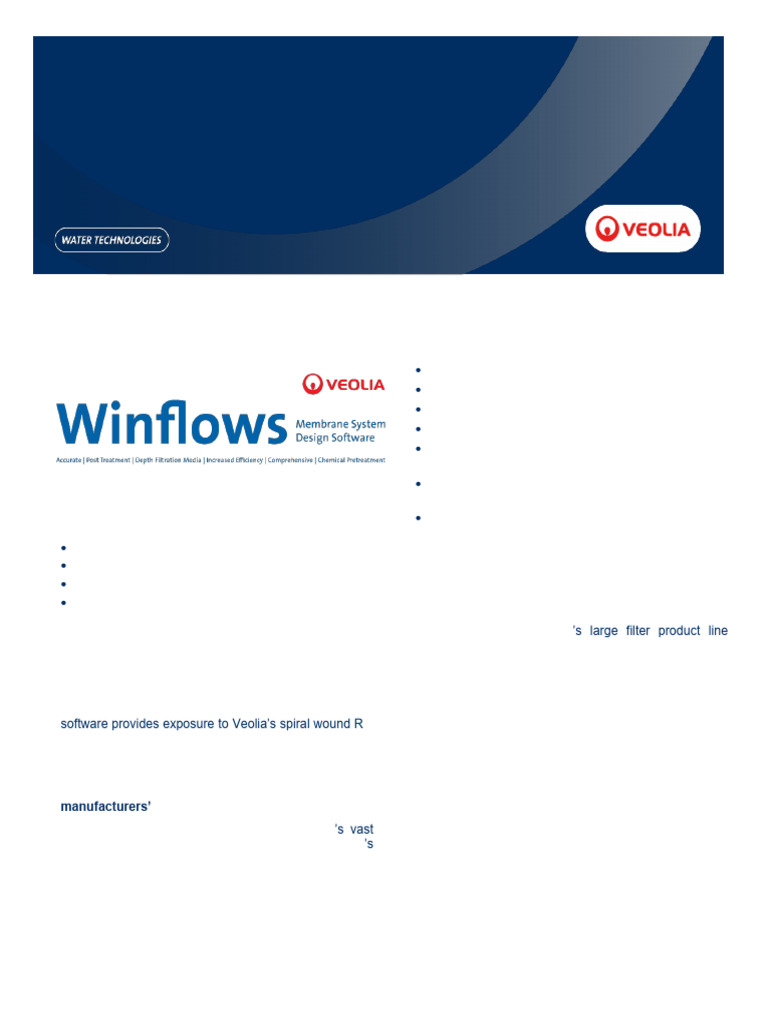 Winflows 4.06 Capability Overview | PDF | Membrane | Computing
