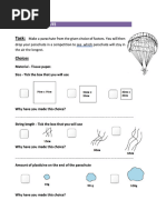 Parachute Design and Testing Activity | PDF | Parachute | Parachuting