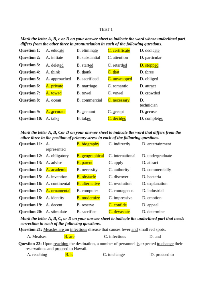 Test 1 | PDF | Linguistics | Languages