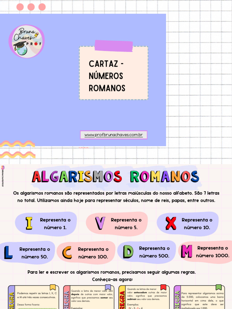 Algarismos Romanos Cartaz ENVIAR | PDF