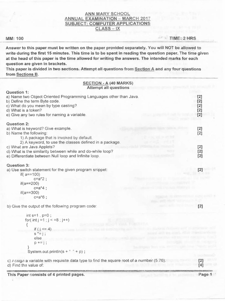 Ix CMP Ams Final 2017 | PDF | Control Flow | Computing