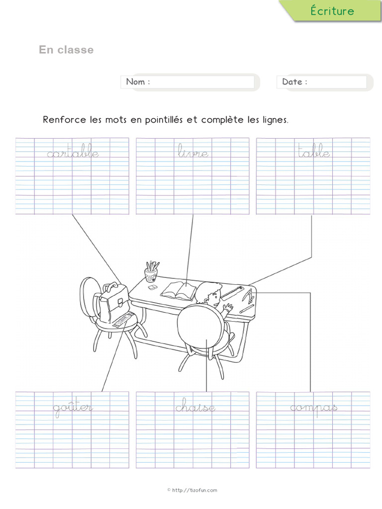 Renforcement des mots en classe 01 | PDF