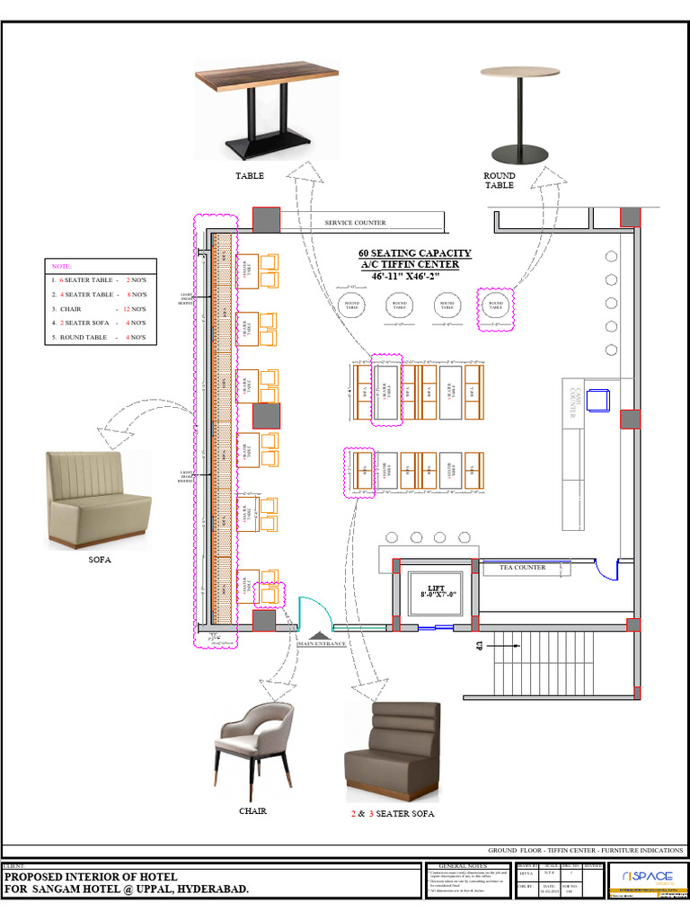 Tiffin Center Interior Design Plan | PDF | Furniture | Interior Design