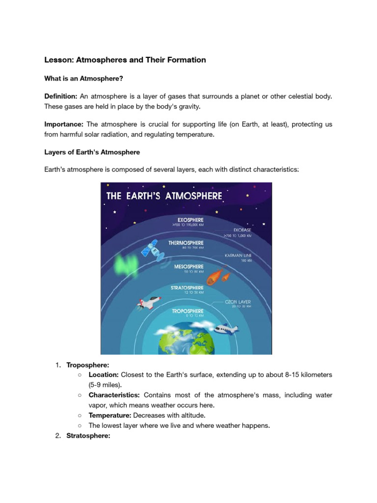 Earth's Atmospheric Layers Explained | PDF | Atmosphere | Atmosphere Of ...