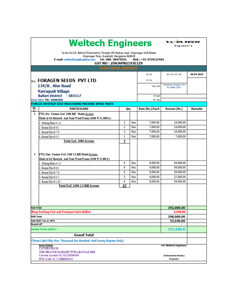Weltech Engineers (1) | PDF
