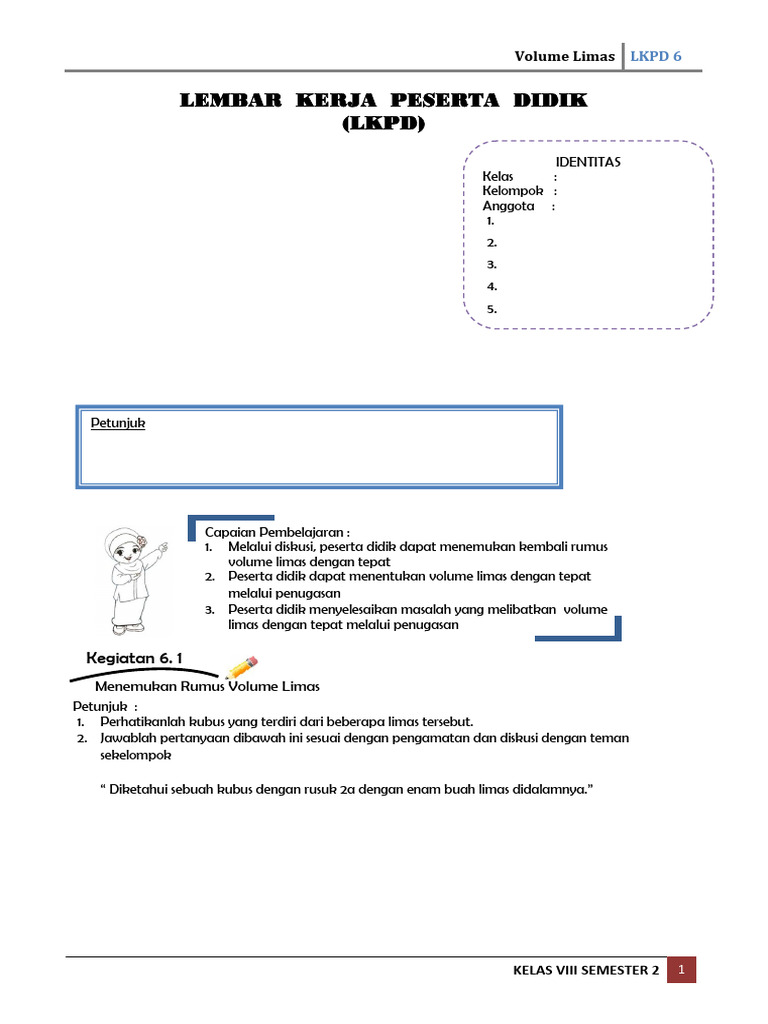 LKPD 6 Bangun Ruang Sisi Datar | PDF