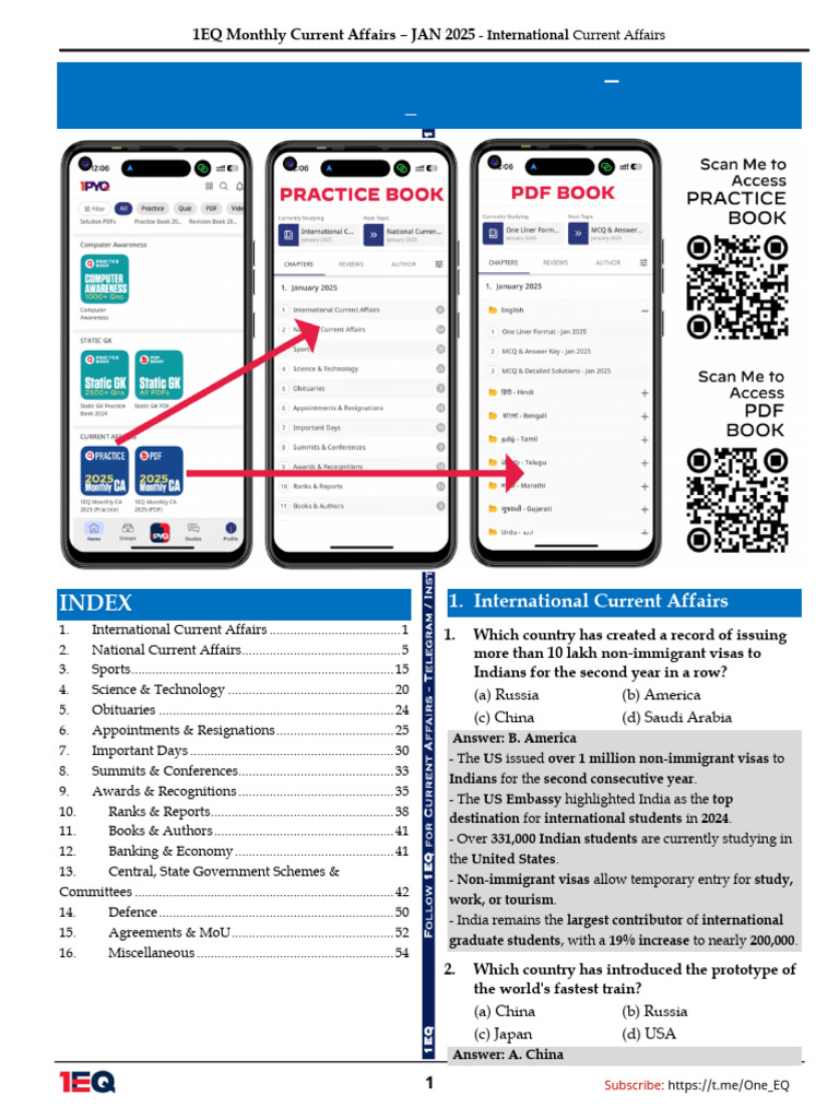 1EQ Jan 2025 Monthly CA MCQ & Detailed Solutions Englsih | PDF | High ...