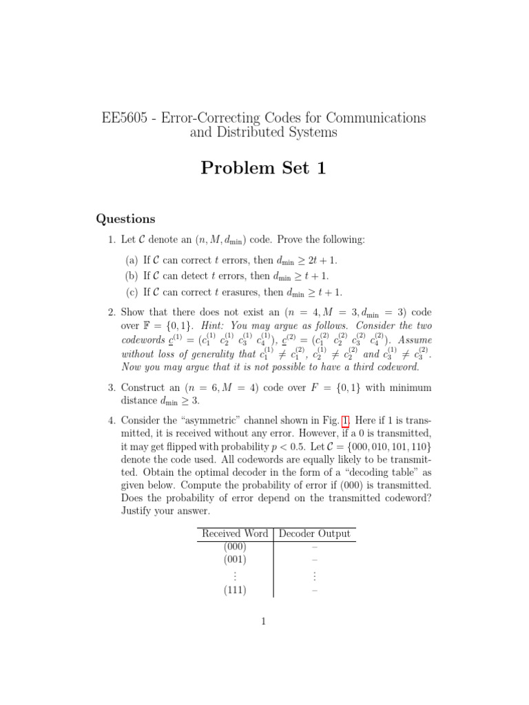Problem Set 01 | PDF