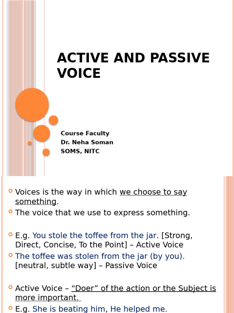 Active and Passive Voice Rules Guide | PDF | Subject (Grammar) | Verb
