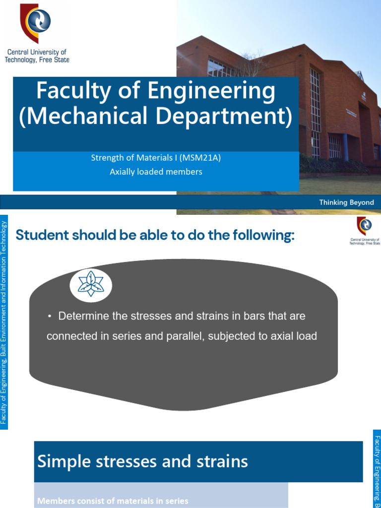 Axially Loaded Members | PDF | Stress (Mechanics) | Force
