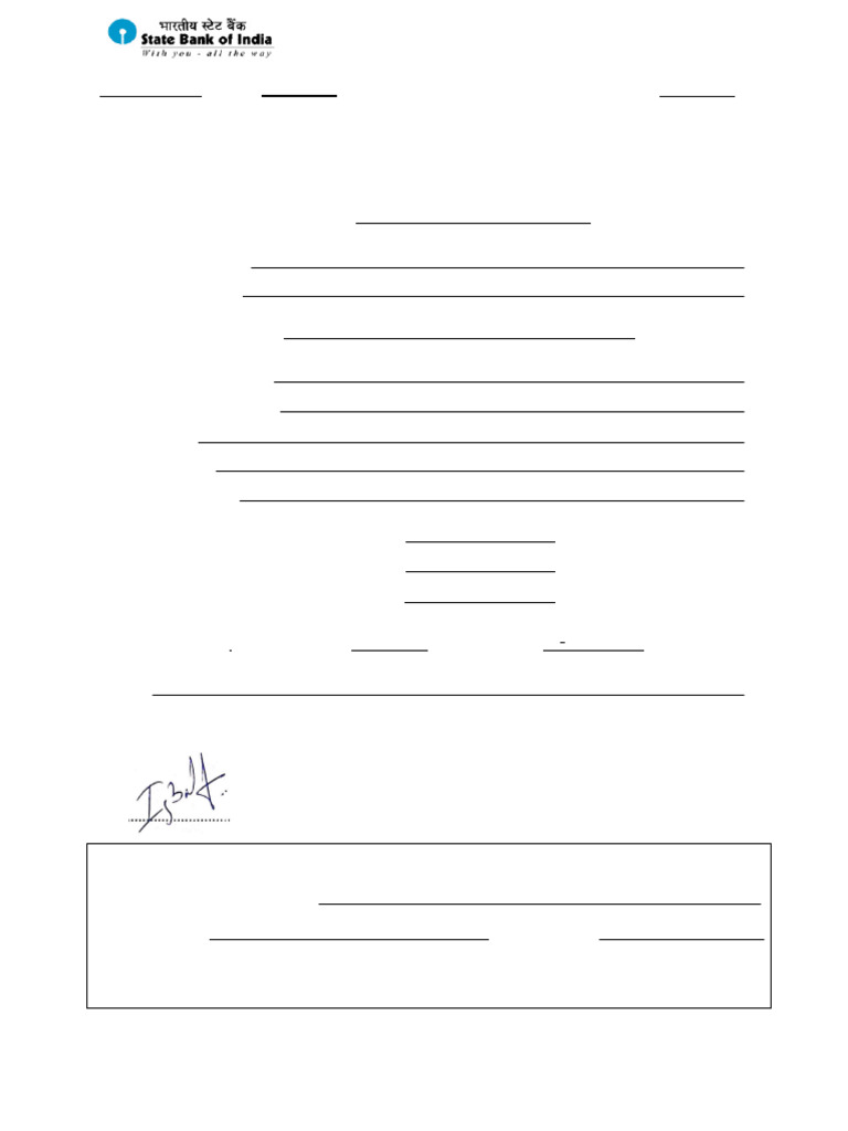 Sbi-Rtgs-Neft Form Auto Fill | PDF