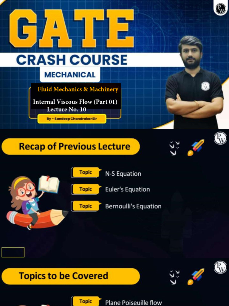 Internal Viscous Flow (Part 01) (Lec 10) - Class Notes | PDF