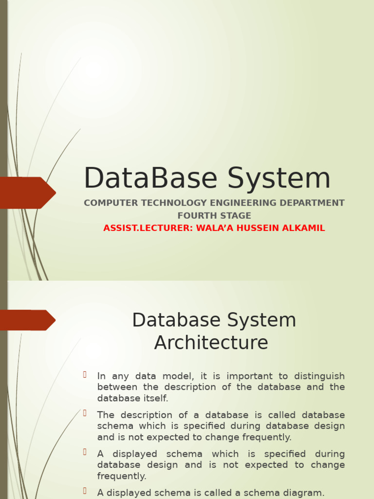 DataBase System Lec. 2 | PDF