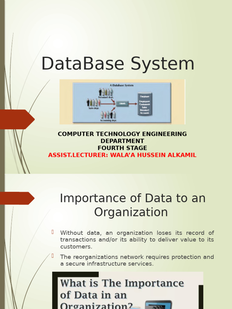 DataBase System Lec. 1 | PDF | Databases | System