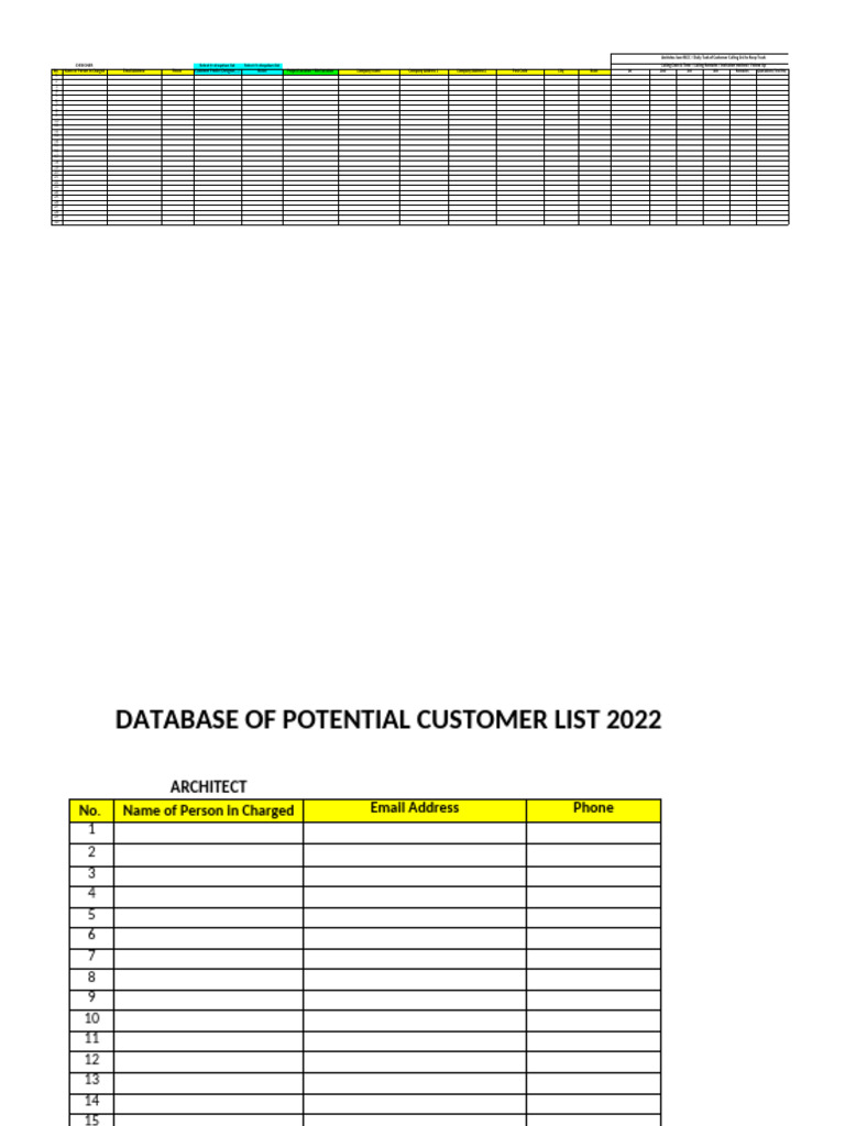 SHARYN -DATABASE OF POTENTIAL CUSTOMER LIST 2022 (1) (1) | PDF
