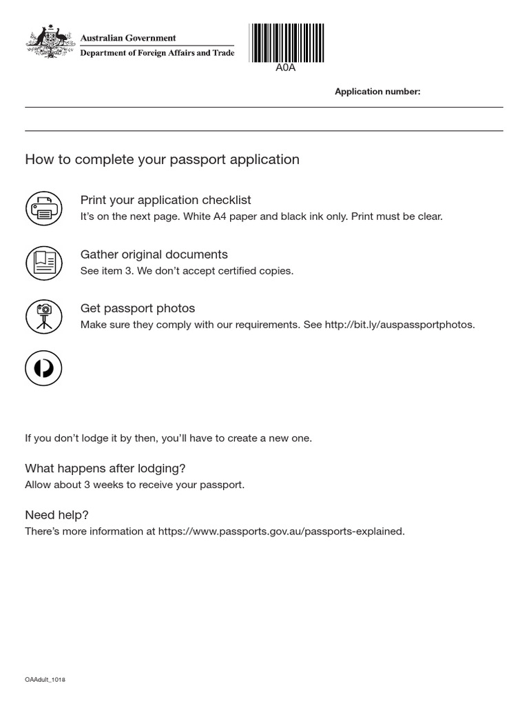 Australian Passport Application Checklist | PDF | Passport | Government And Personhood